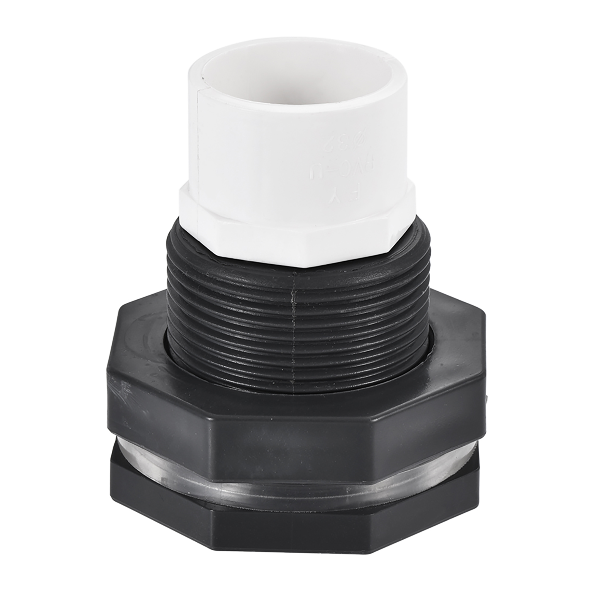 Uxcell G1 Female 1.83" Male PVC Bulkhead Fitting with Silicone Gasket ...