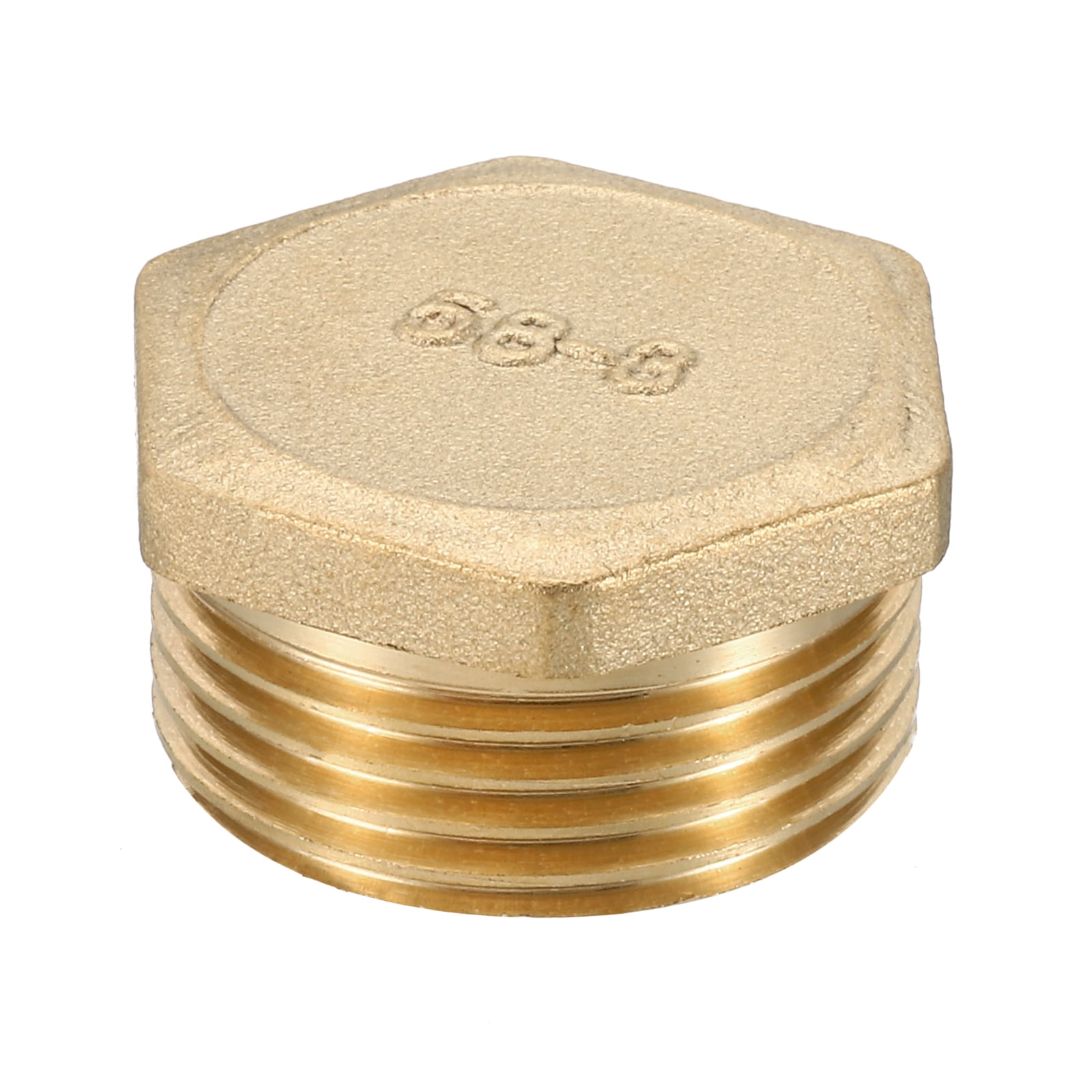 Uxcell G1" Male Thread Brass Hex Pipe Plug, 1 Pcs External Hex Cap Pipe ...
