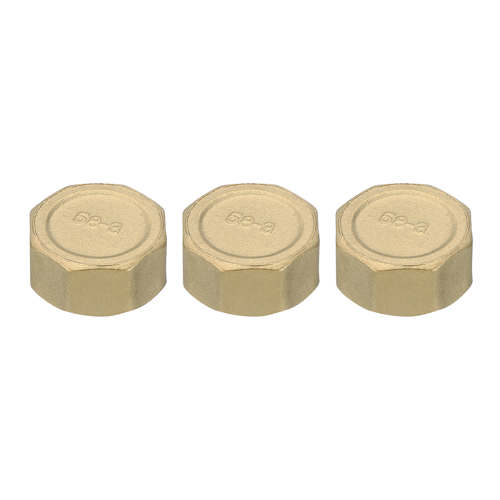 Uxcell G1" Male Thread Brass Hex Pipe Plug, 3 Pcs Internal Hex Cap Pipe ...