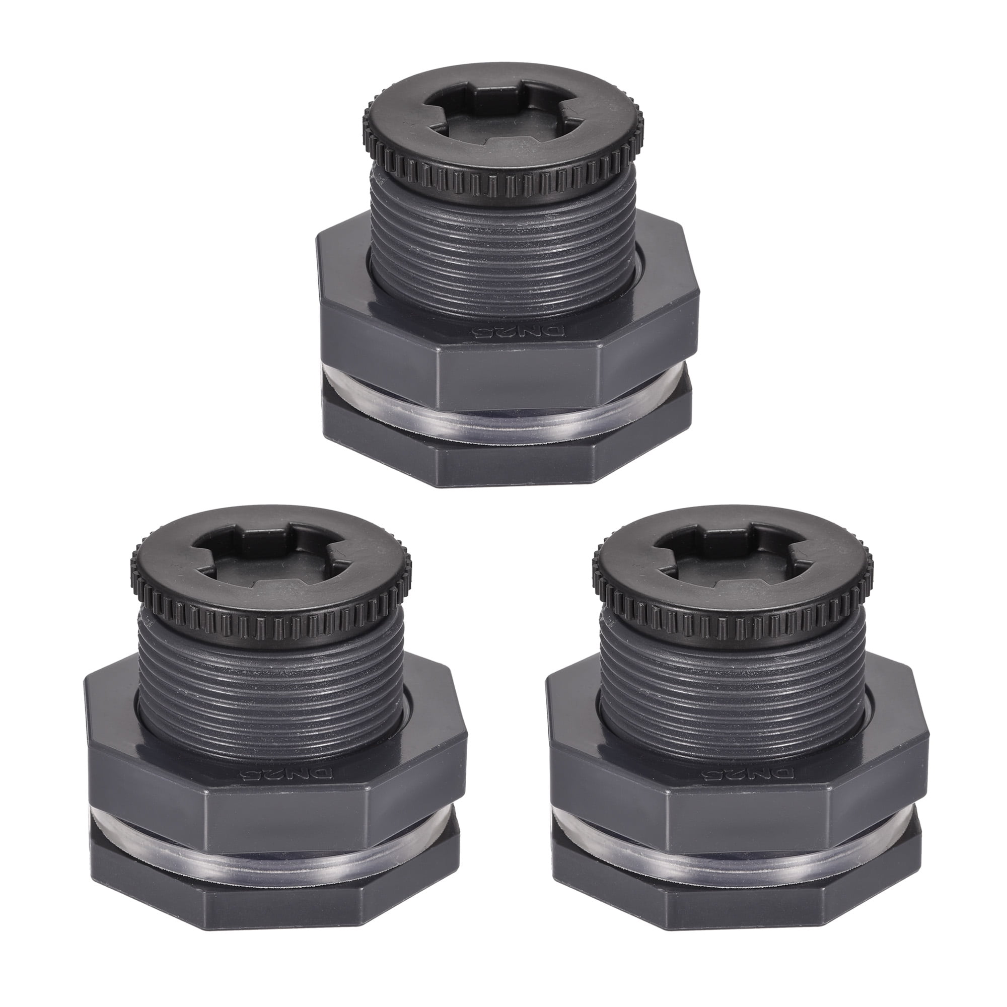 Uxcell G1/2 Threaded Bulkhead Tank Adapter with Plug Fitting G1 3 ...