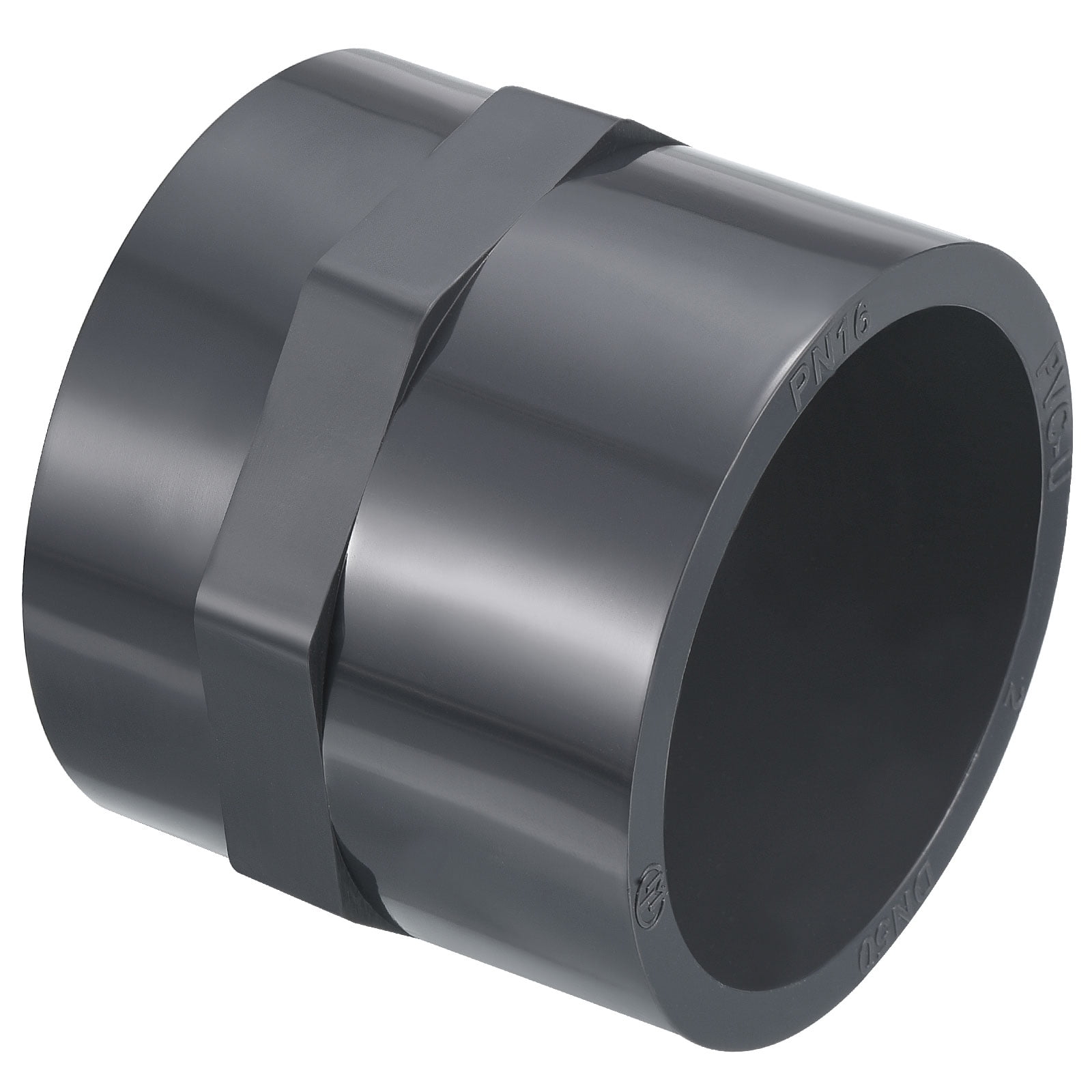 Uxcell G2 Female Thread Pipe Fitting UPVC 2" Socket Straight Tube Hose ...