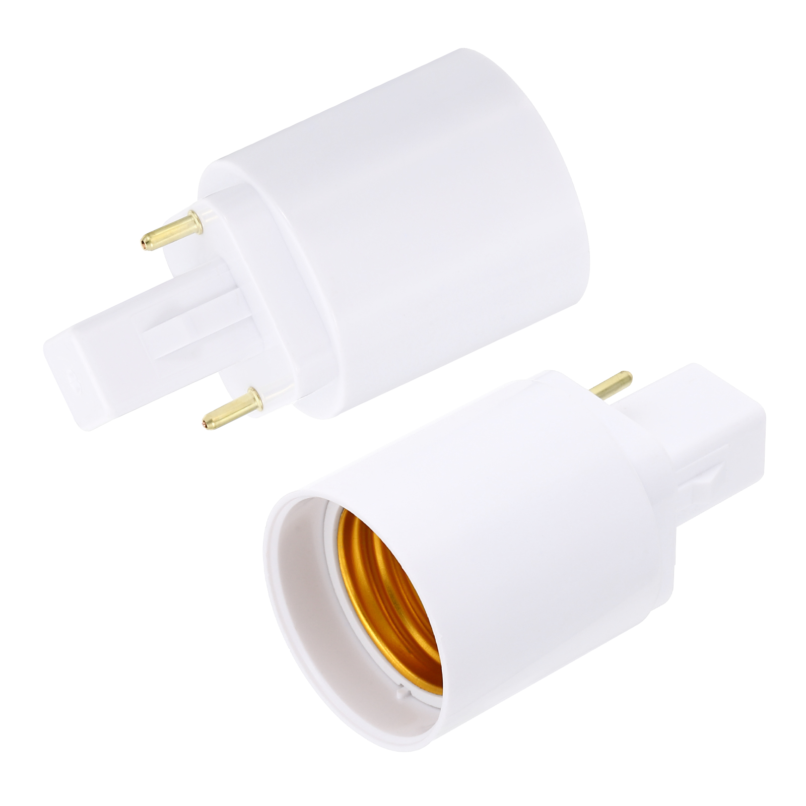 Uxcell G24d to E26/E27 Light Socket Adapter, 2pcs Lamp Holder Convert 2 ...