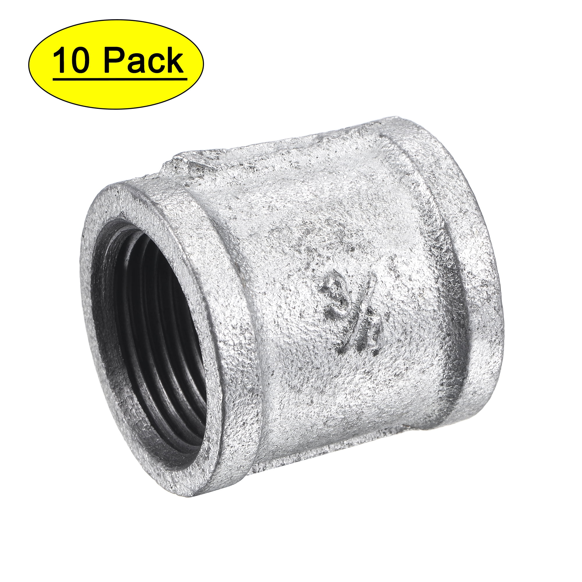 Uxcell G3/4 Female Thread Galvanized Malleable Cast Iron Straight Pipe ...