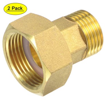 Uxcell G1/2 Female Thread DN15 Brass Pipe Fitting Coupling Connector ...