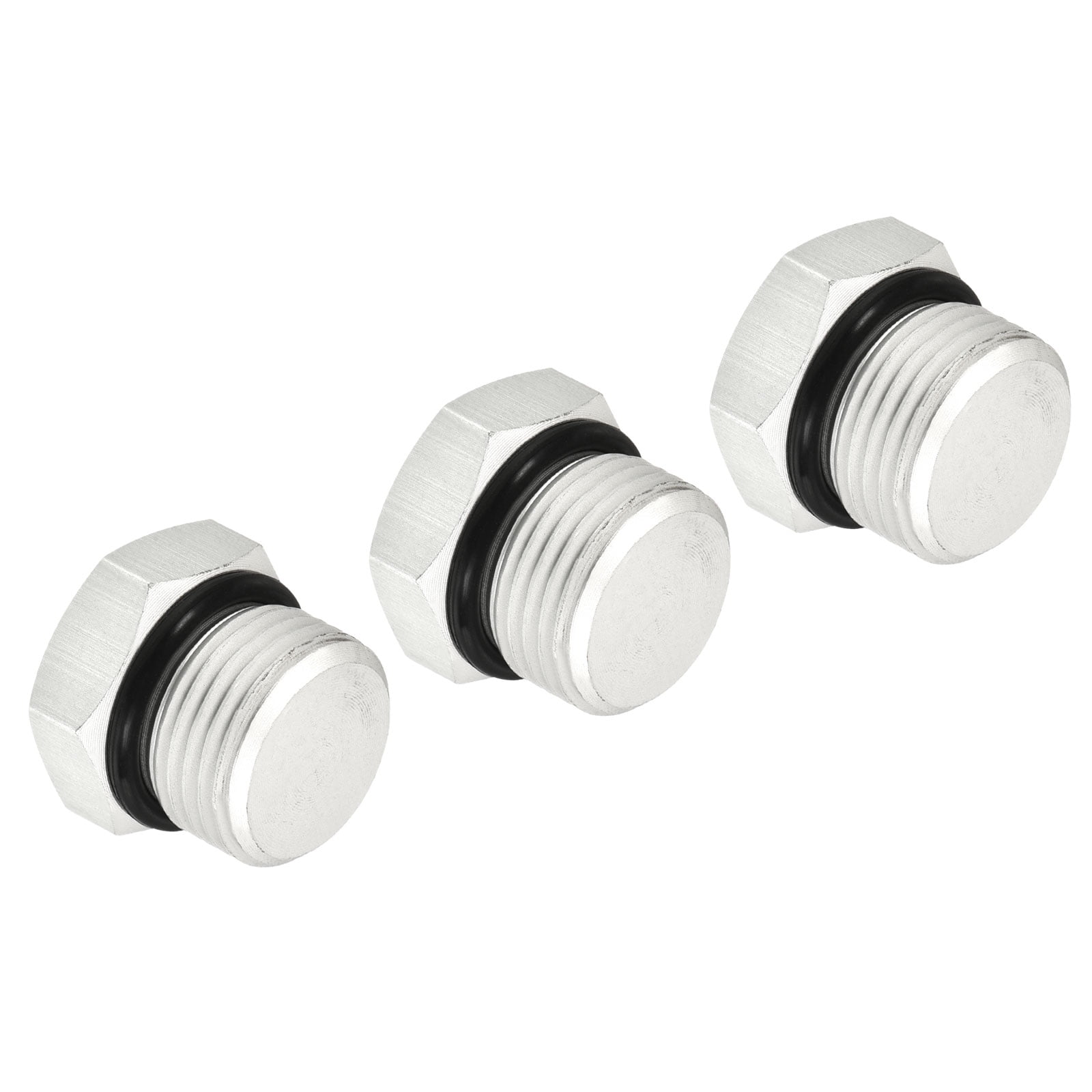 Uxcell G3/8 Male Thread Aluminum Hex Head Pipe Plug Cap Fitting ...