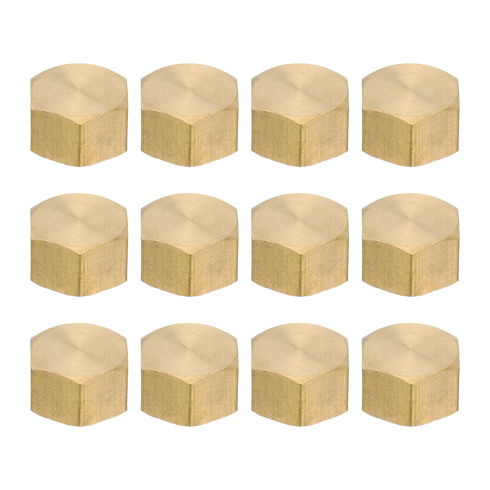 Uxcell G3/8" Male Thread Brass Hex Pipe Plug, 12 Pcs Internal Hex Cap ...