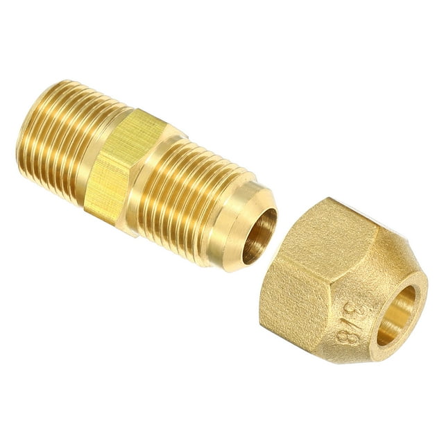 Uxcell G3 8 Male X 3 8 Male Brass Flare Tube Fitting Pipe Hose Fitting