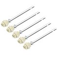 Uxcell G9 Ceramic Base Socket with Plastic Ring, 5Pcs Ceramic Lamp Bulb ...
