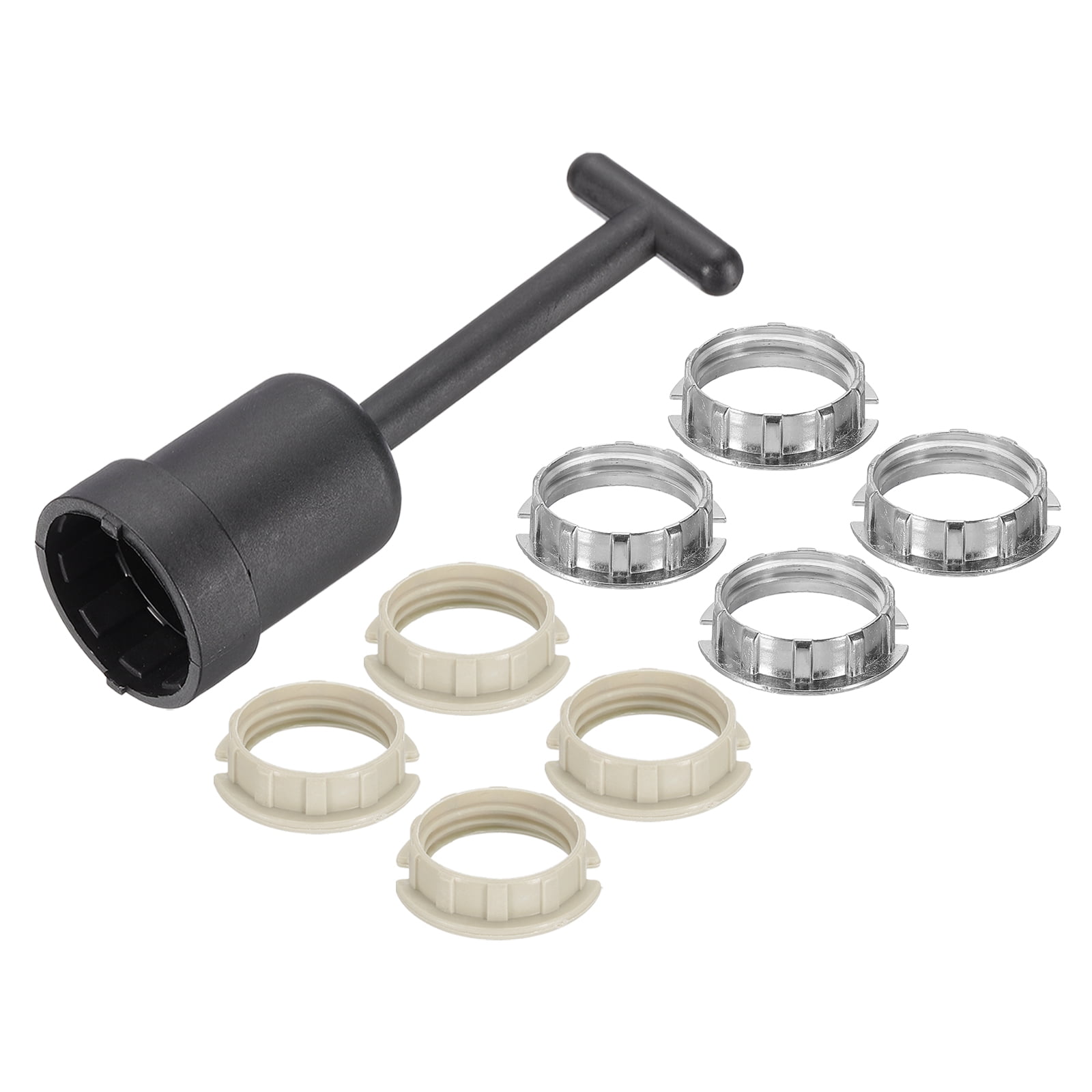 Uxcell G9 Light Socket Rings Kit, 8 Plastic/Zinc Alloy Replacement ...