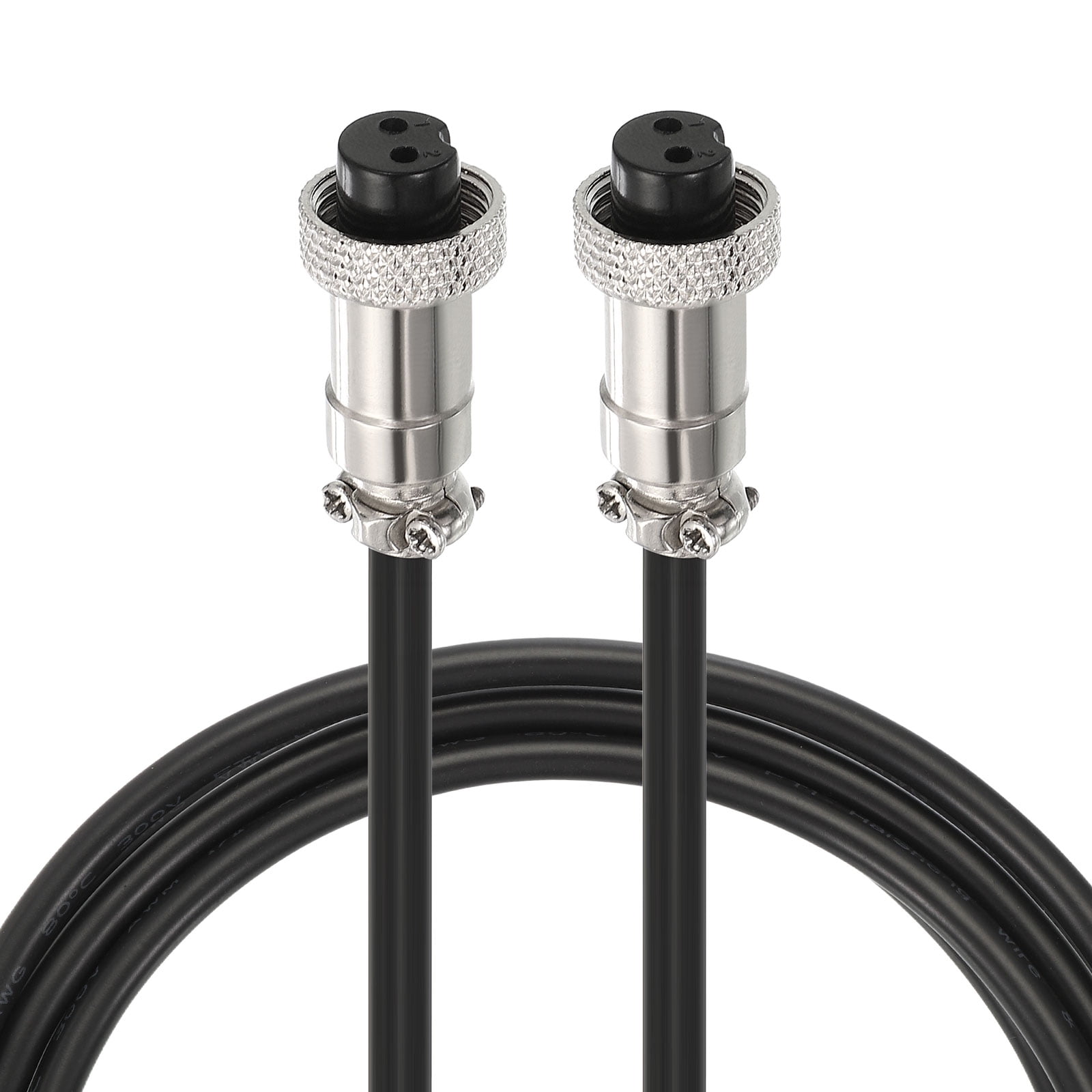 Uxcell GX12 2M 2Pin Double Female Head Connector, 2Pcs Aviation Socket ...