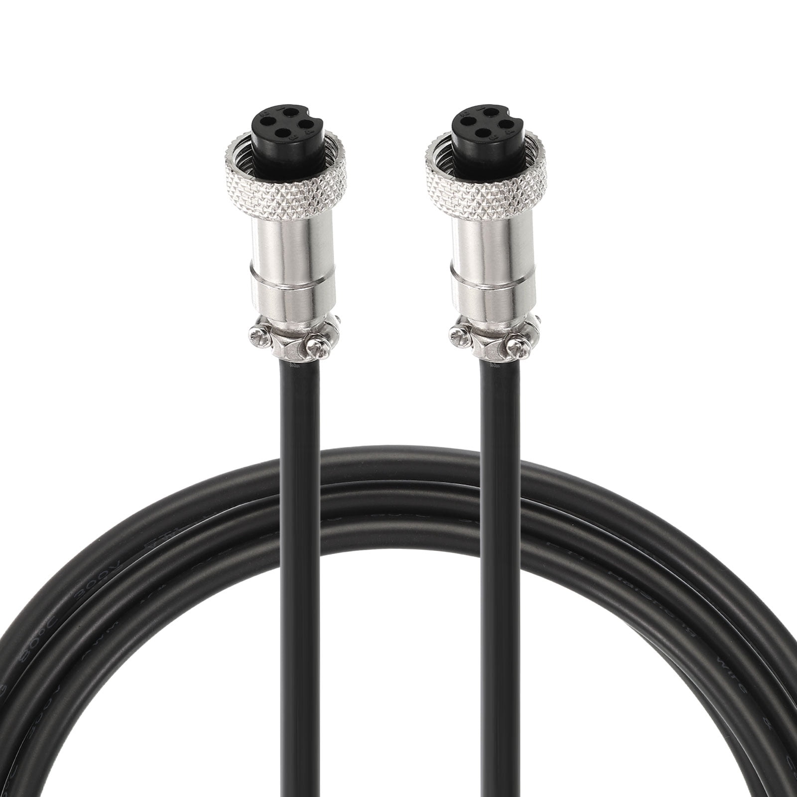 Uxcell GX12 2M 4Pin Double Female Head Connector, 2Pcs Aviation Socket ...