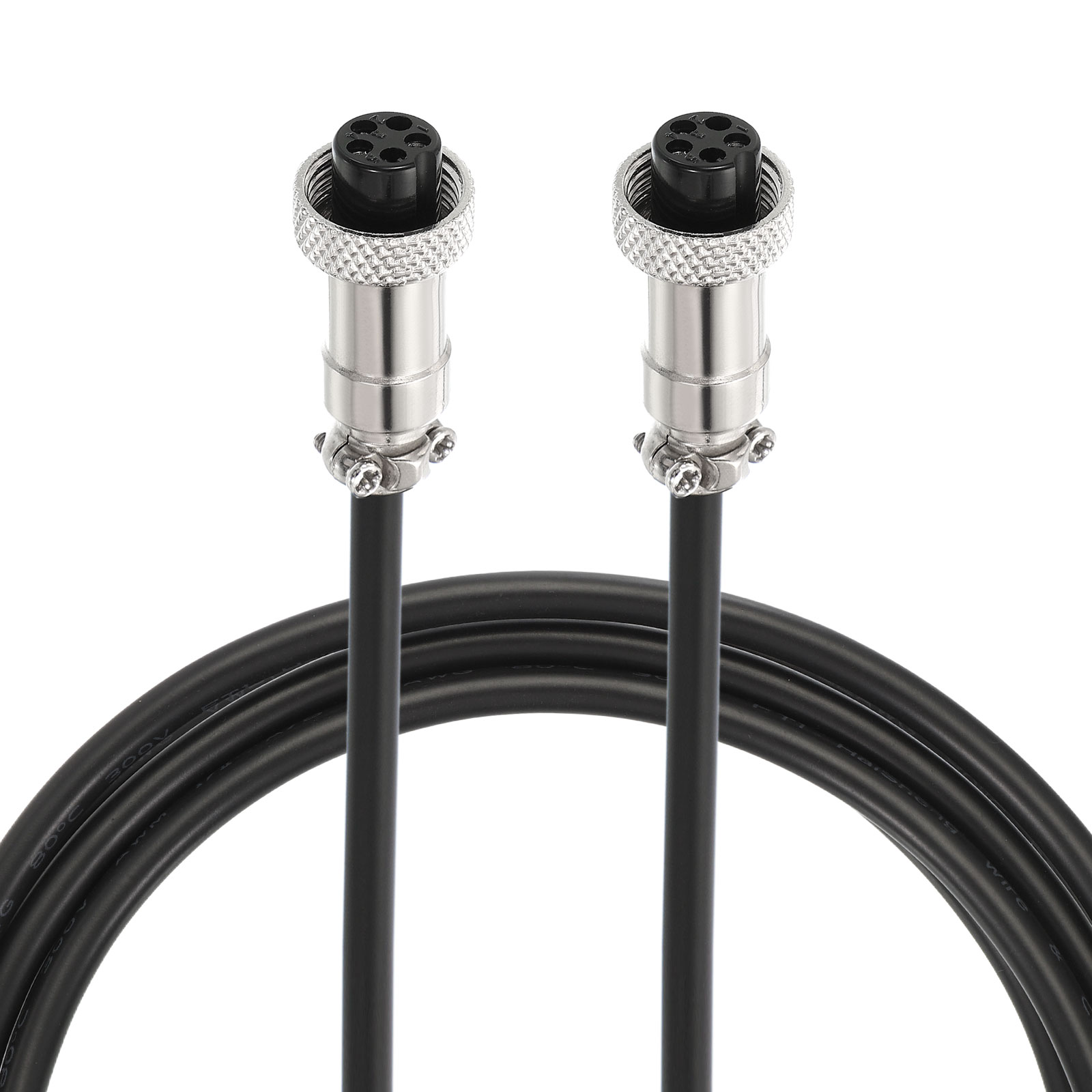 Uxcell GX12 2M 5Pin Double Female Head Connector, 2Pcs Aviation Socket ...