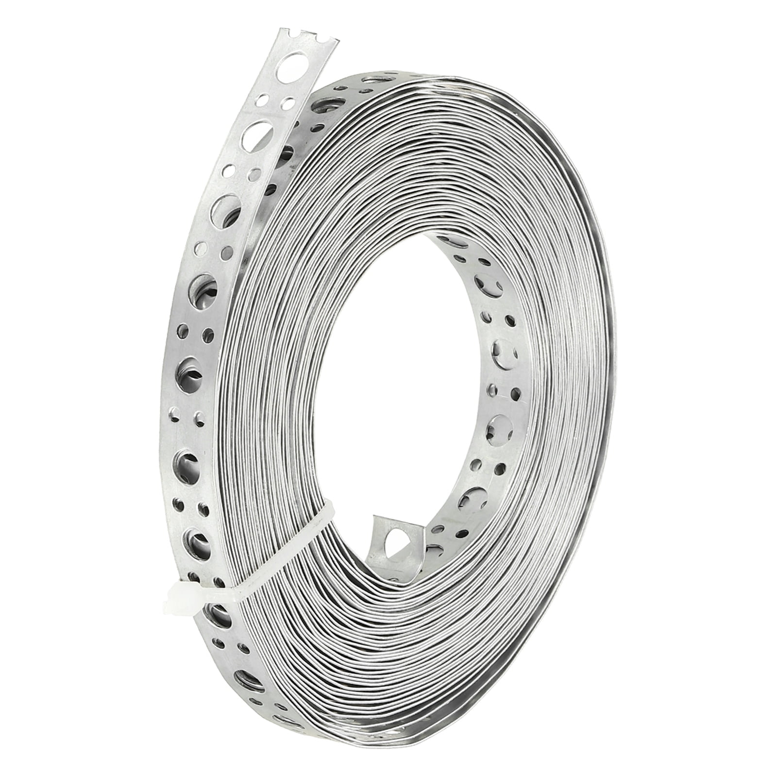 Uxcell Galvanized Pipe Strap, 1 Pcs 0.47 Inch x 33 FT 0.6mm Thickness ...