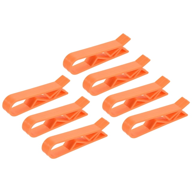 Uxcell Garbage Bin Clip Kitchen Trash Bag Non-Slip Clip Clamp Orange 12 ...