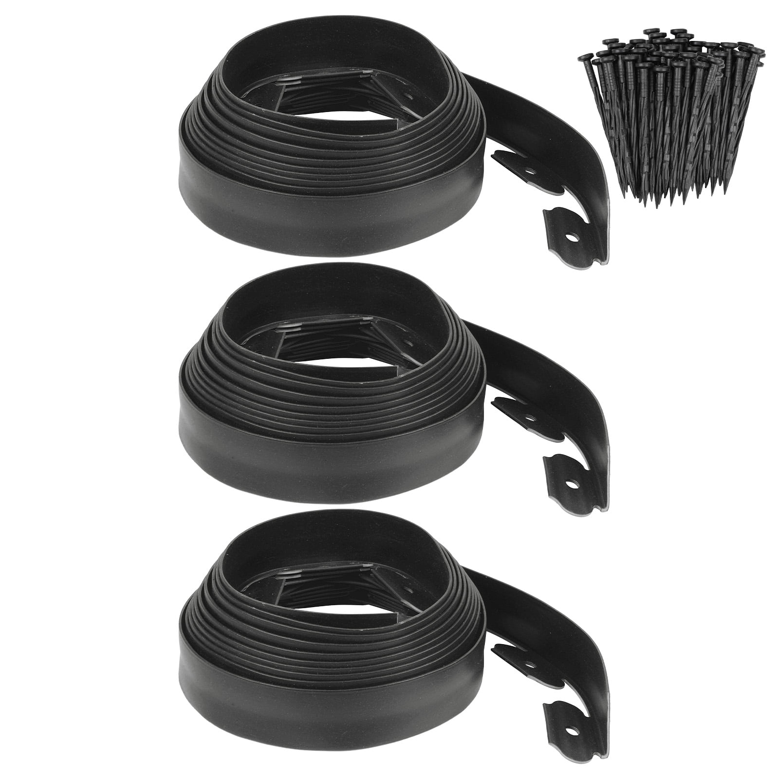 Uxcell Garden Edging - 60 Feet Plastic Landscape Edging Border with 54 ...