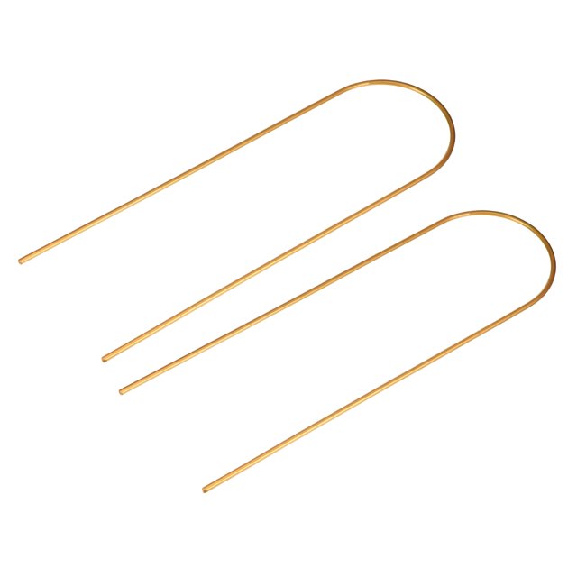 Uxcell Garden Plant Support Trellis Rings 13"x4" Iron Stake Bracket U ...