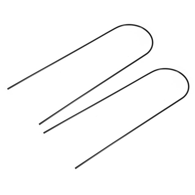Uxcell Garden Plant Support Trellis Rings 16"x4" Iron Stake Bracket U ...