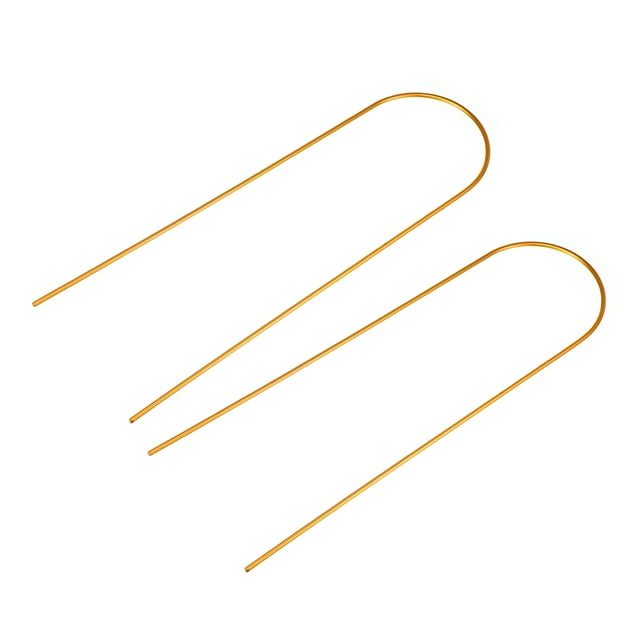 Uxcell Garden Plant Support Trellis Rings 16"x4" Iron Stake Bracket U ...