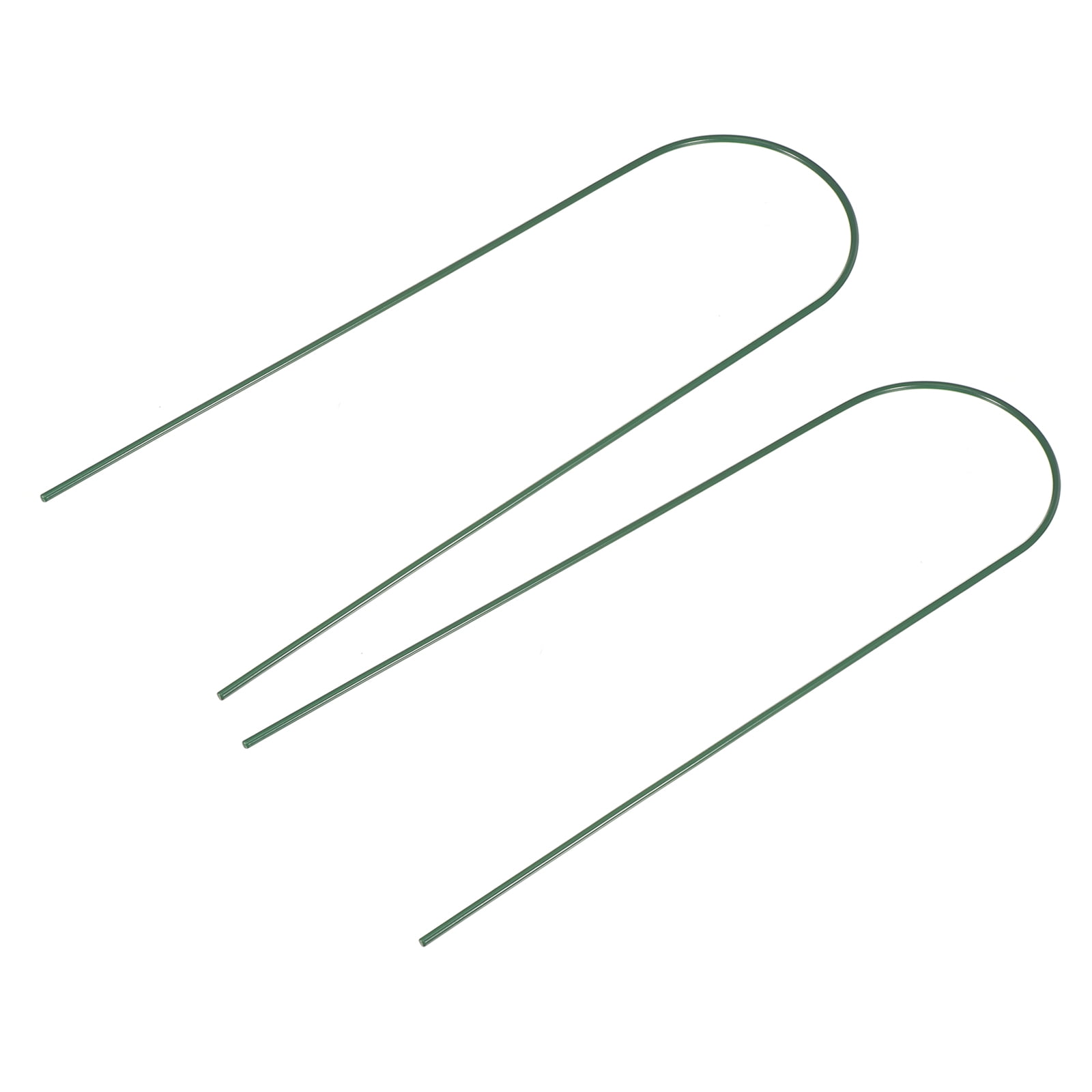 Uxcell Garden Plant Support Trellis Rings 16"x4" Iron Stake Bracket U ...