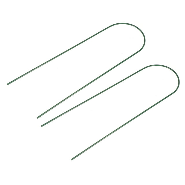 Uxcell Garden Plant Support Trellis Rings 16"x4" Iron Stake Bracket U ...