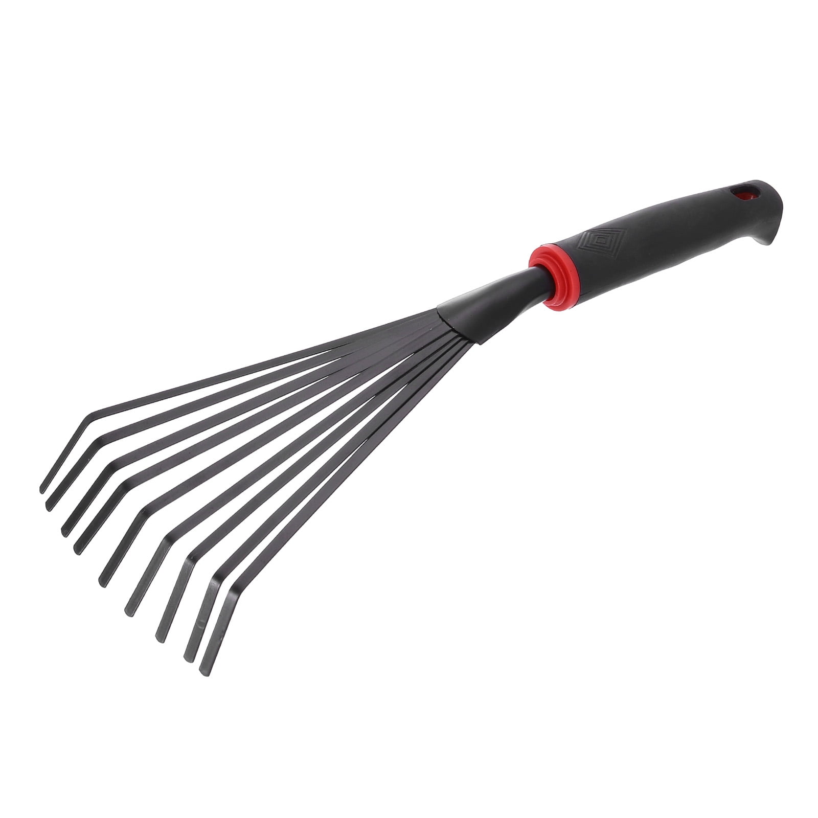 Uxcell Gardening Leaf Rake 15.96" Small Leaf Rake Soil Tiller Grass ...