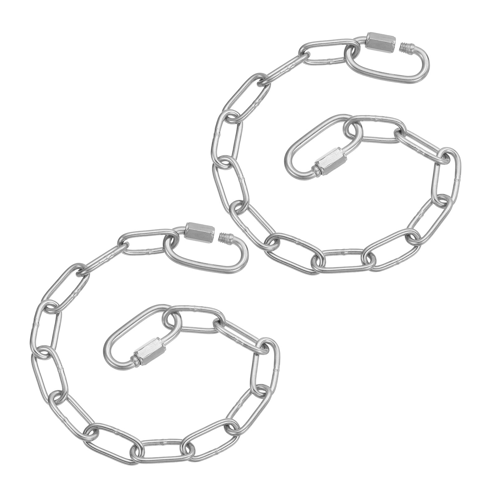 Uxcell Gate Chain Lock, (11.9Inch, Silver) (2 Pcs)304 Stainless Steel ...