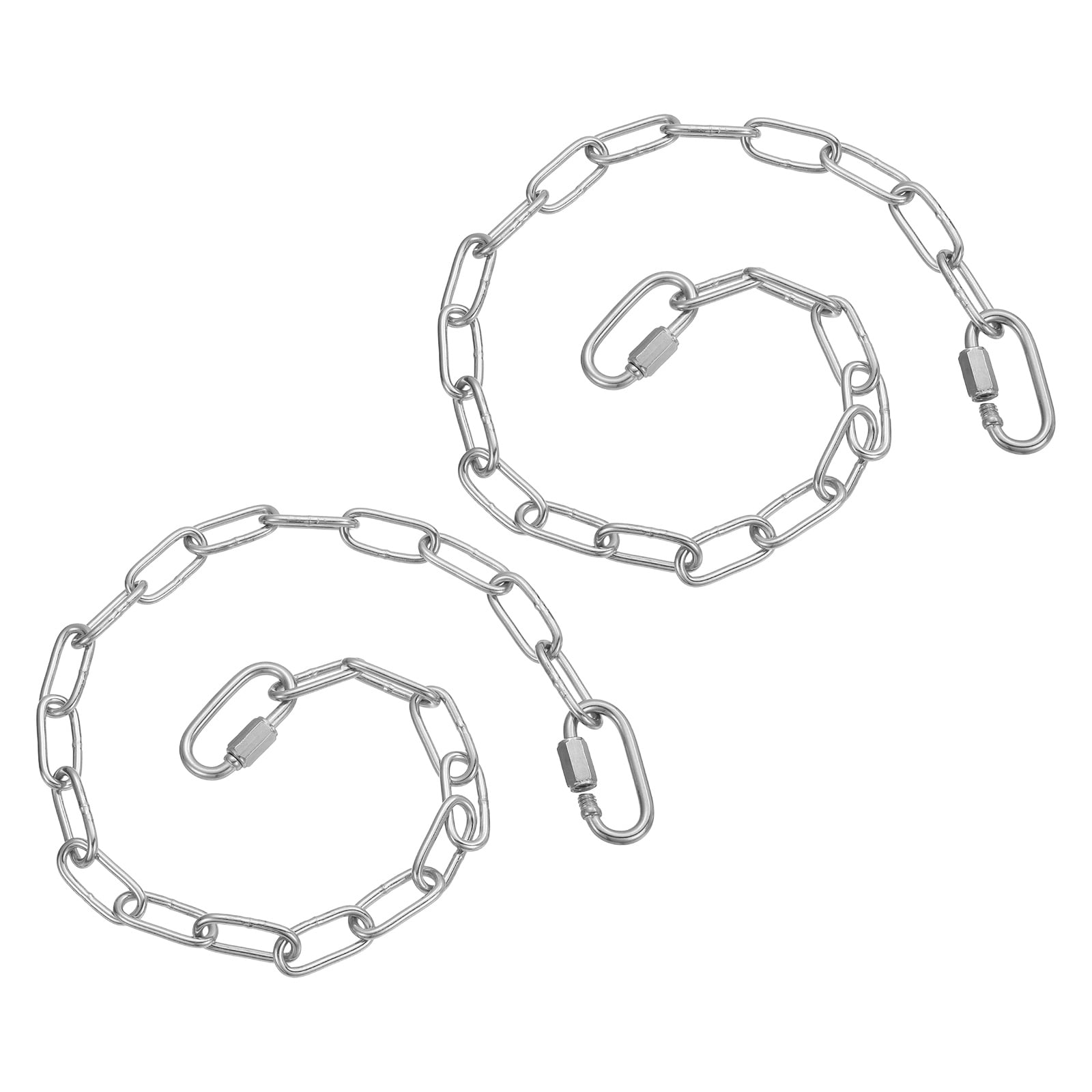 Uxcell Gate Chain Lock, (19.7Inch, Silver) (2 Pcs)304 Stainless Steel ...