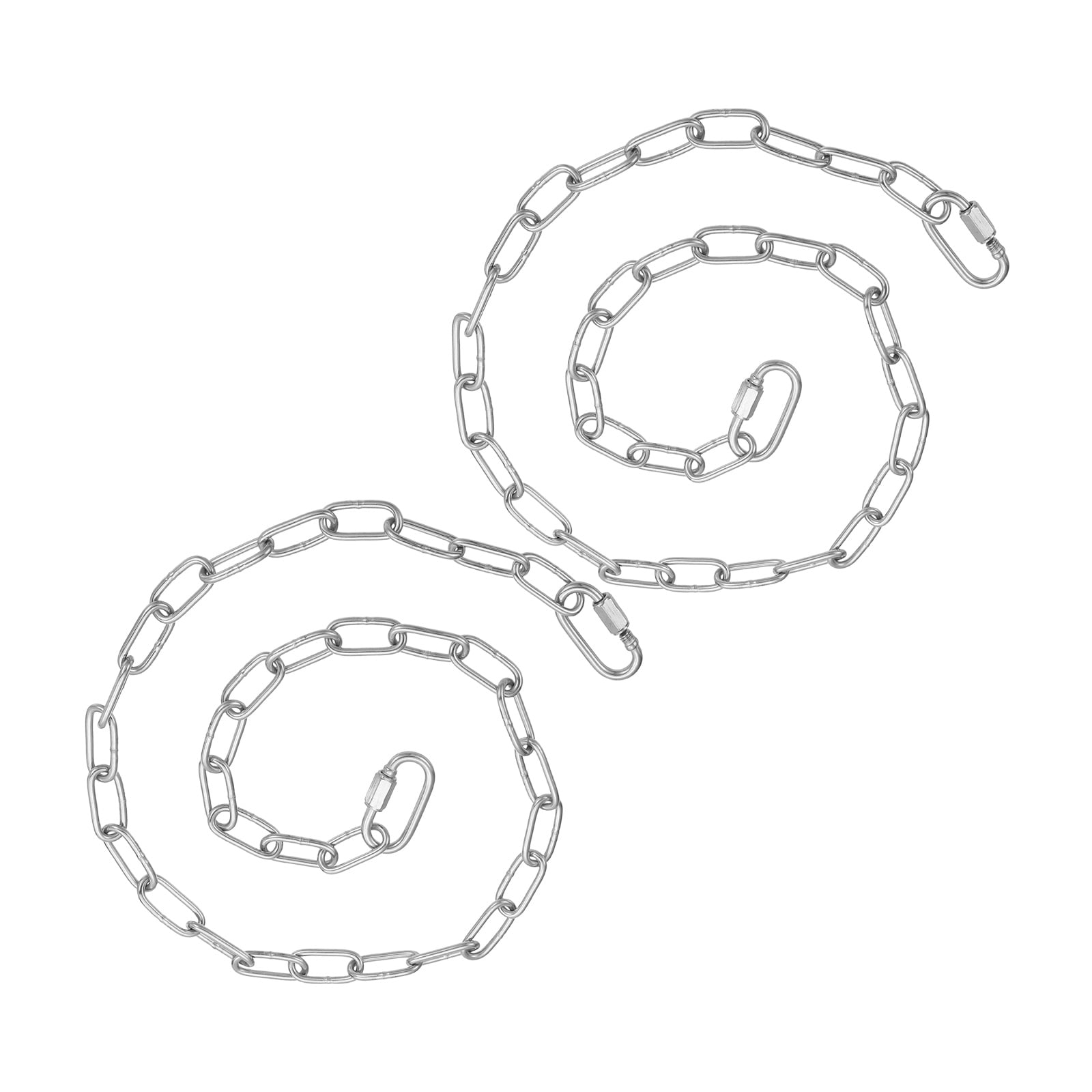 Uxcell Gate Chain Lock, (31.5Inch, Silver) (2 Pcs)304 Stainless Steel ...