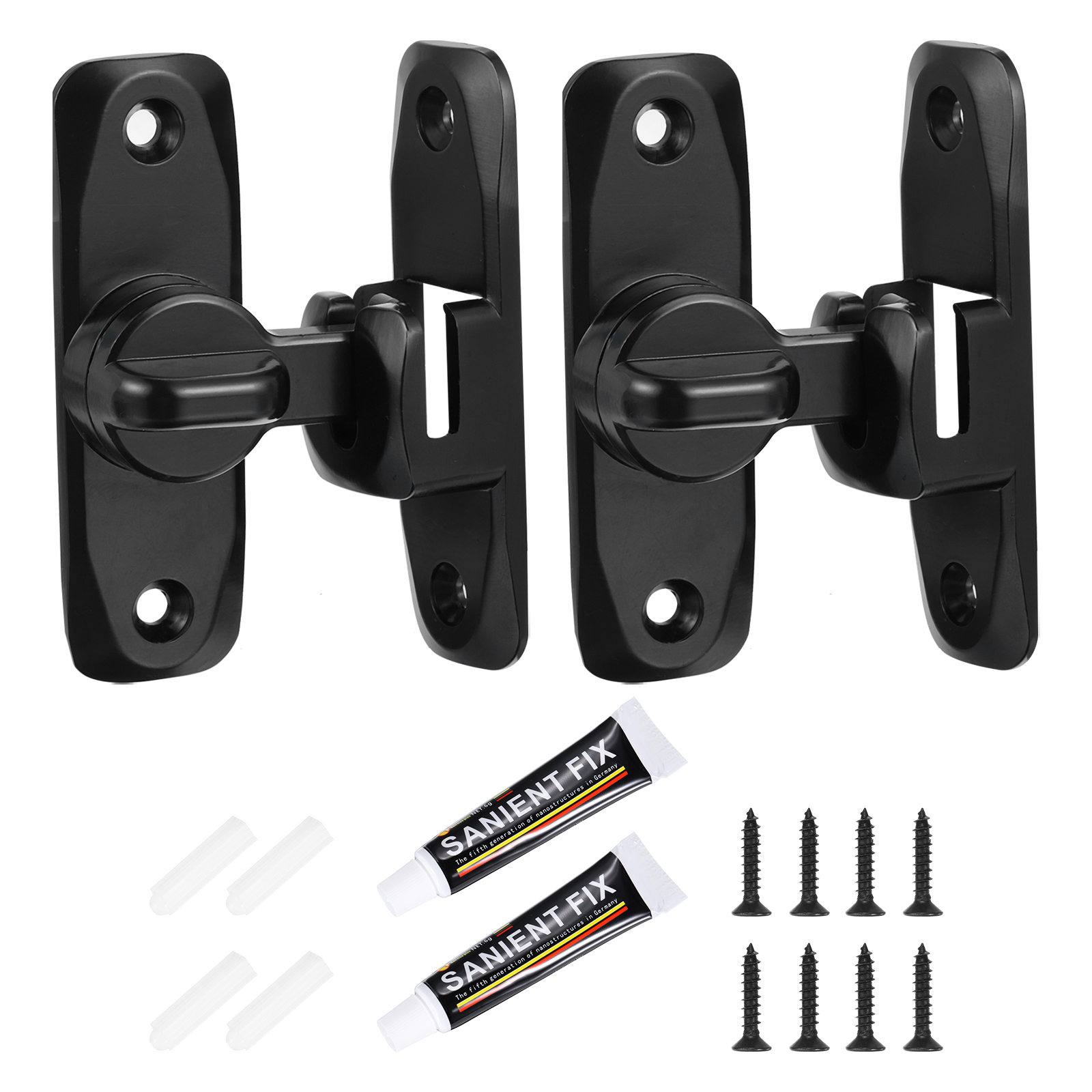 Uxcell Gate Latches Hardware Barn Door Latches 90/180 Degree Small Flip ...
