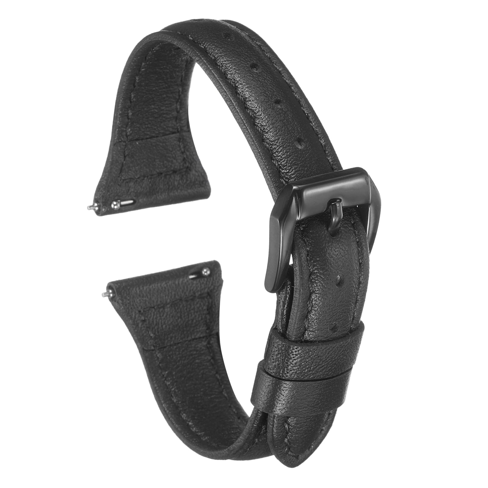 Uxcell Genuine Leather Watch Band 20mm Quick Release Elegant Slim Thin ...