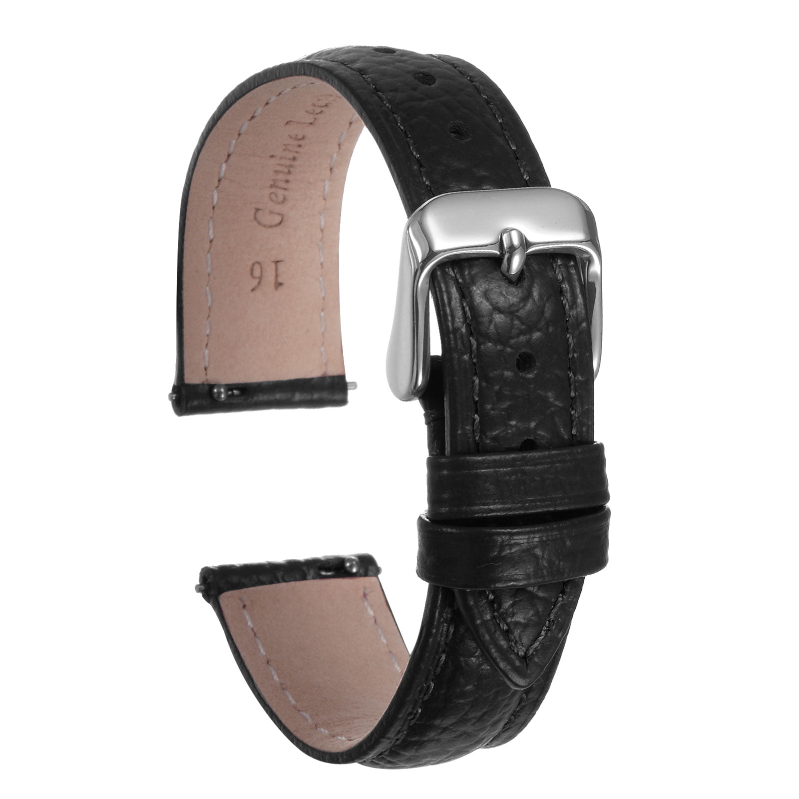 Uxcell Genuine Leather Watch Bands 16mm Flat Quick Replacement Leather ...