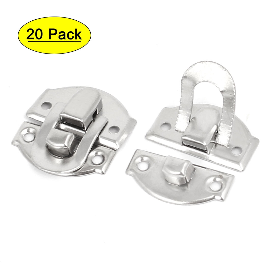 Uxcell Gift Box Metal Buckle Latches Catch Toggle Hasp Silver Tone 21mm ...