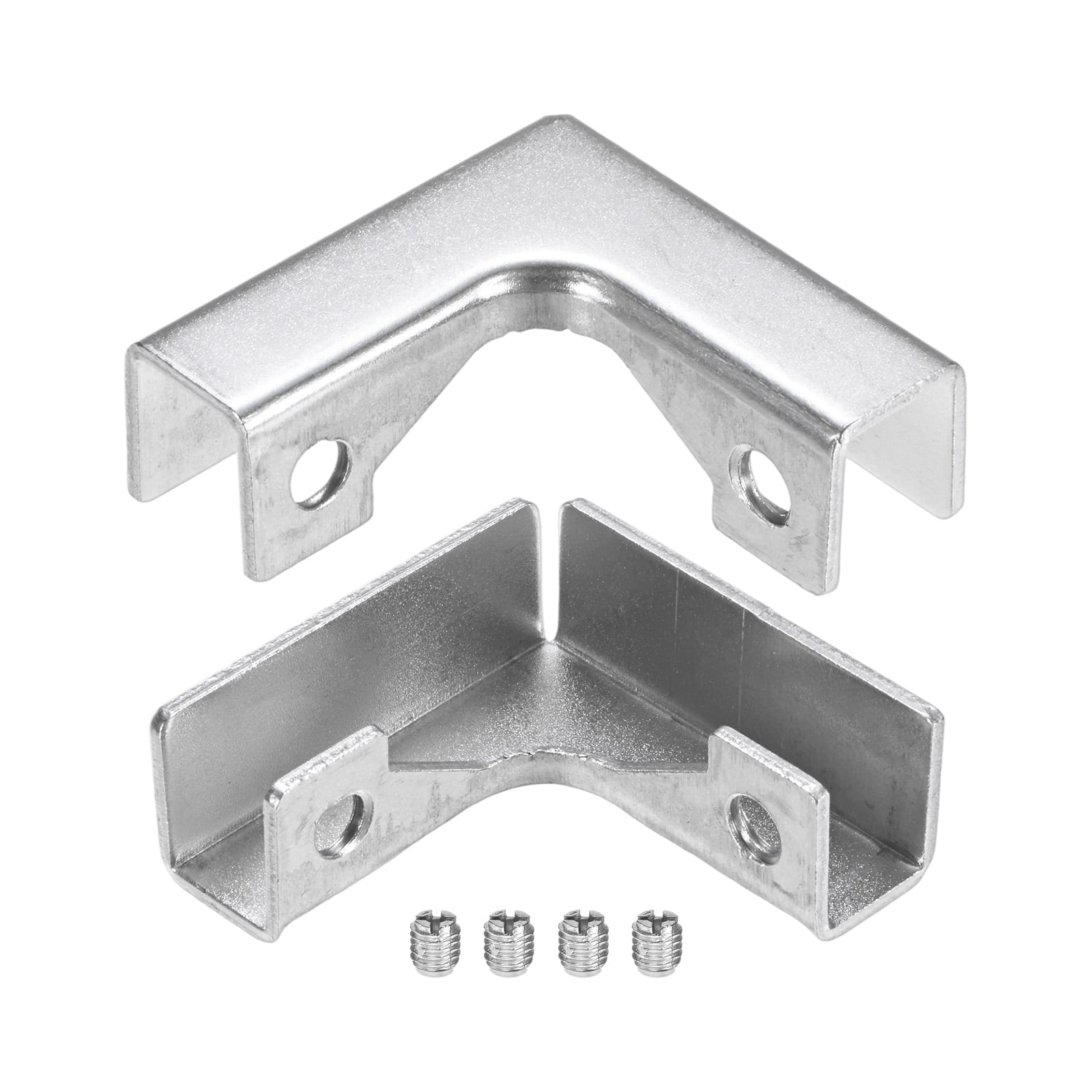 Uxcell Glass Fixing Clip (10-12mm) 2 PCS - Aluminum Alloy L-Shaped ...