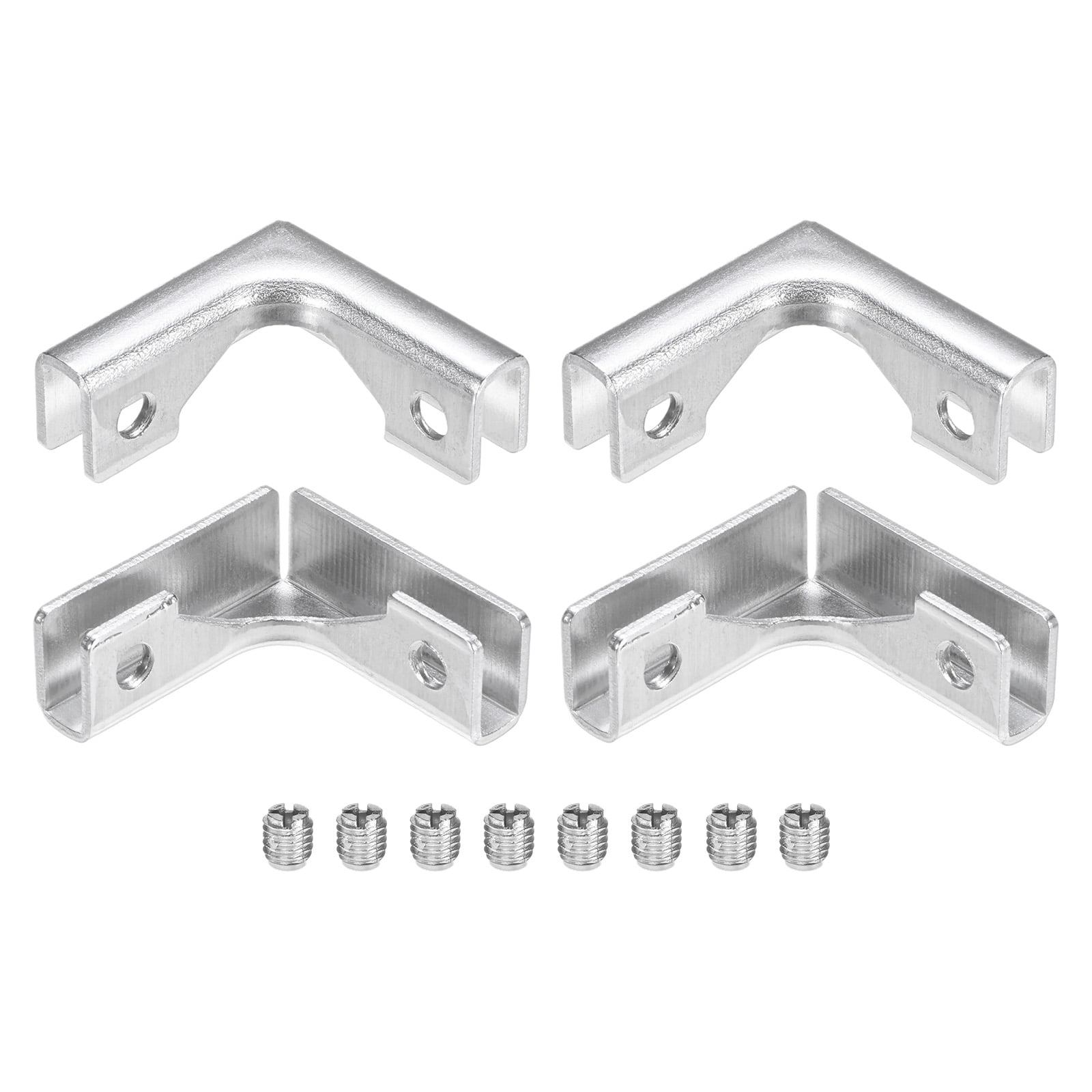 Uxcell Glass Fixing Clip (3-7mm) 4 PCS - Aluminum Alloy L-Shaped Glass ...