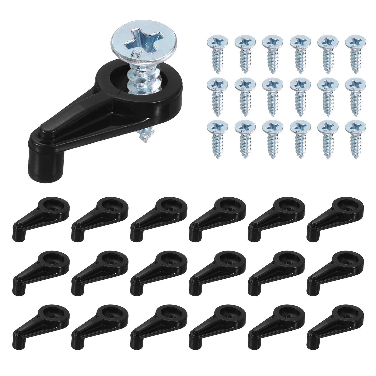 Uxcell Glass Retainer Clips, 0.9 x 0.51 Inch Glass Panel Fixing Clip ...