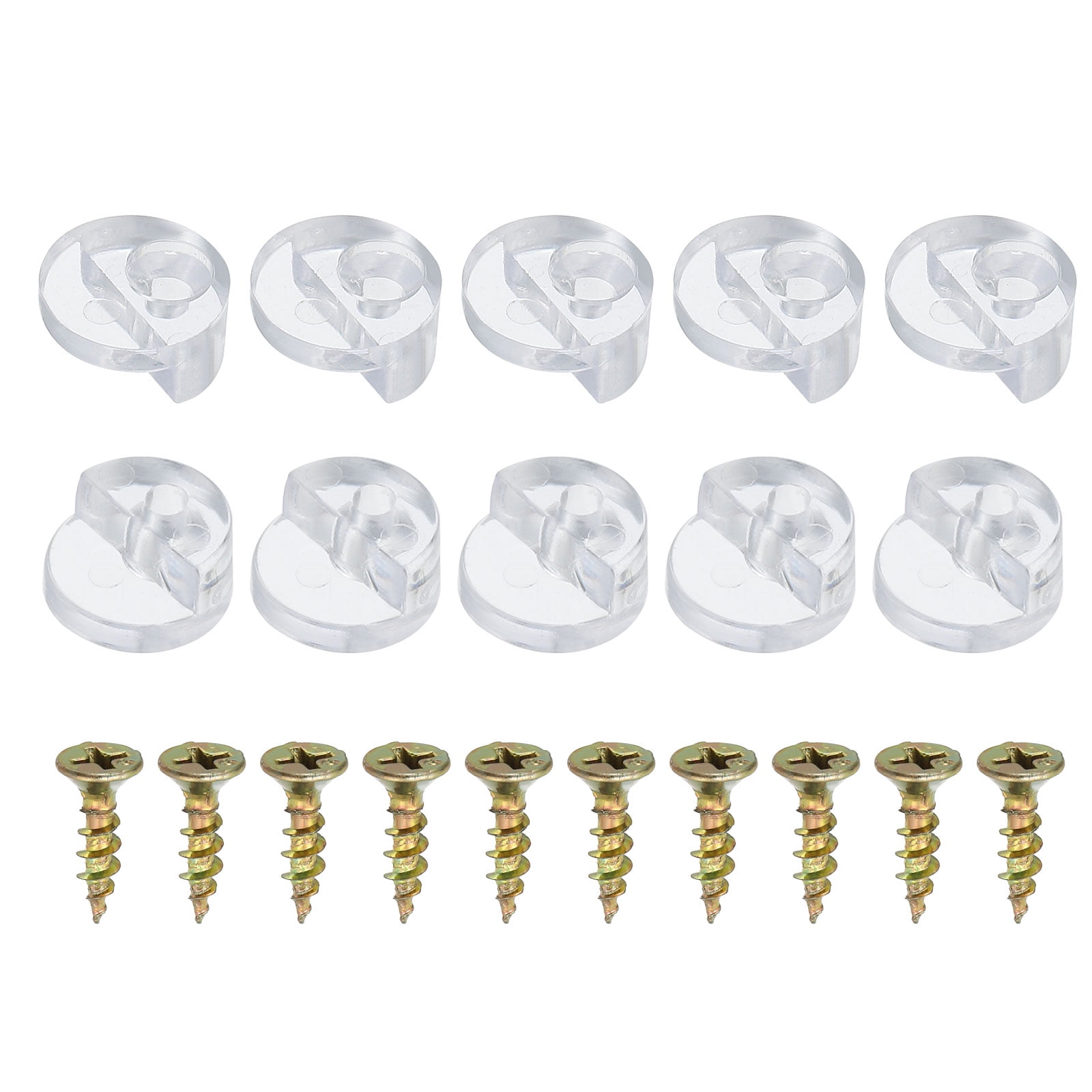 Uxcell Glass Retainer Clips, 20 Packs Cabinet Glass Clips Mirror Holder ...