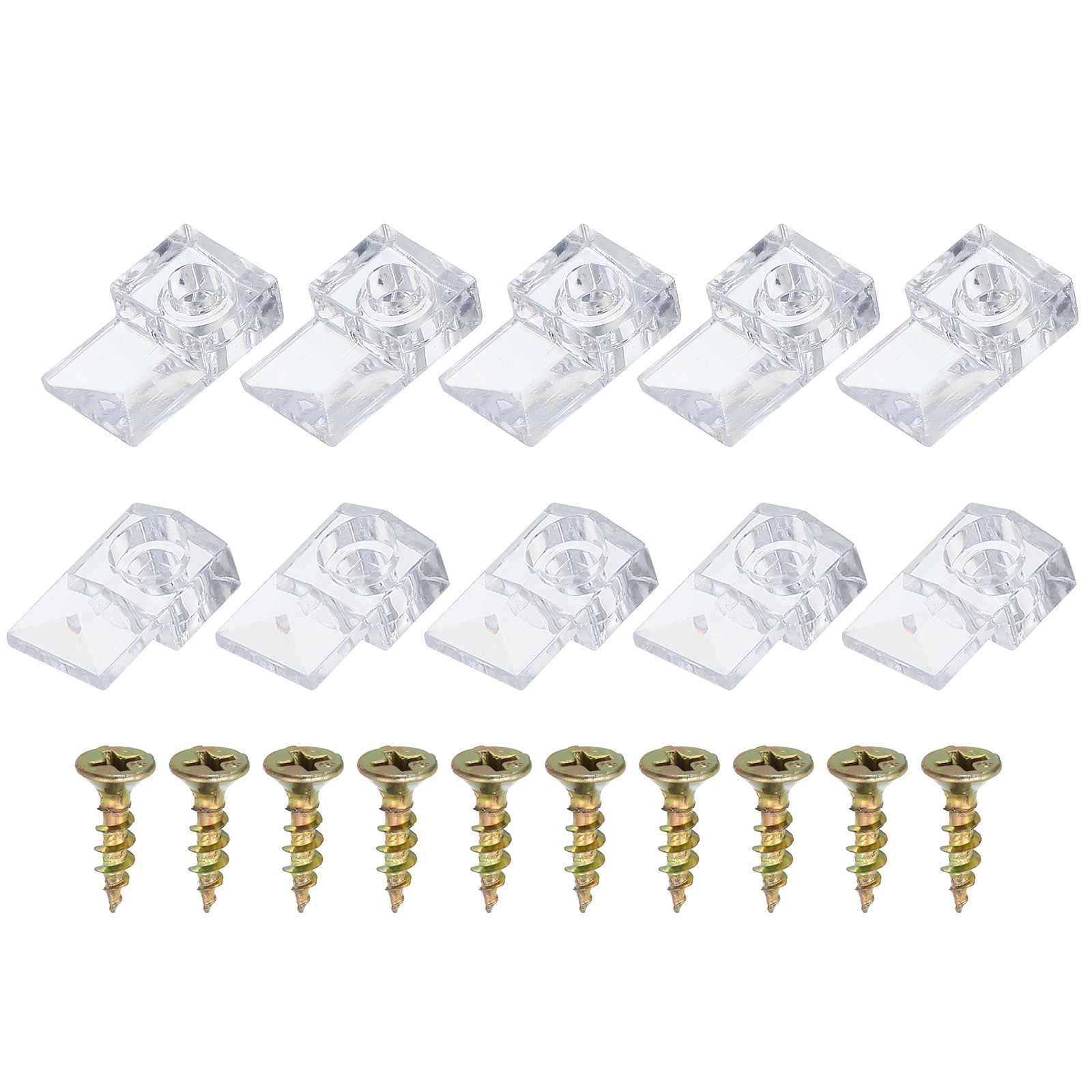 Uxcell Glass Retainer Clips, 20 Packs Cabinet Glass Clips Mirror Holder ...