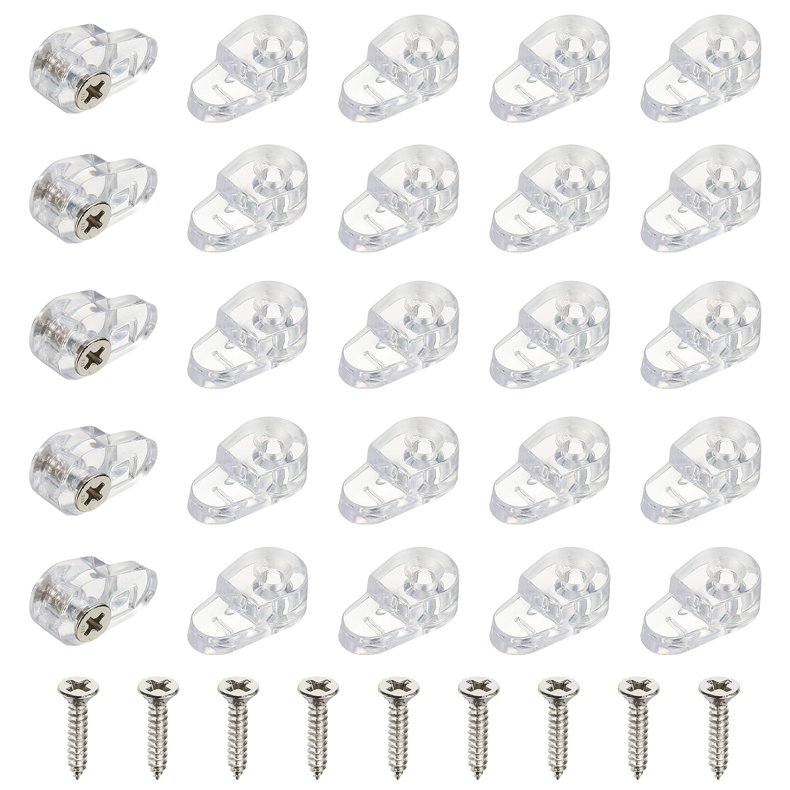 Uxcell Glass Retainer Clips, 60 Pcs 3.5mm Cabinet Glass Clips Mirror ...