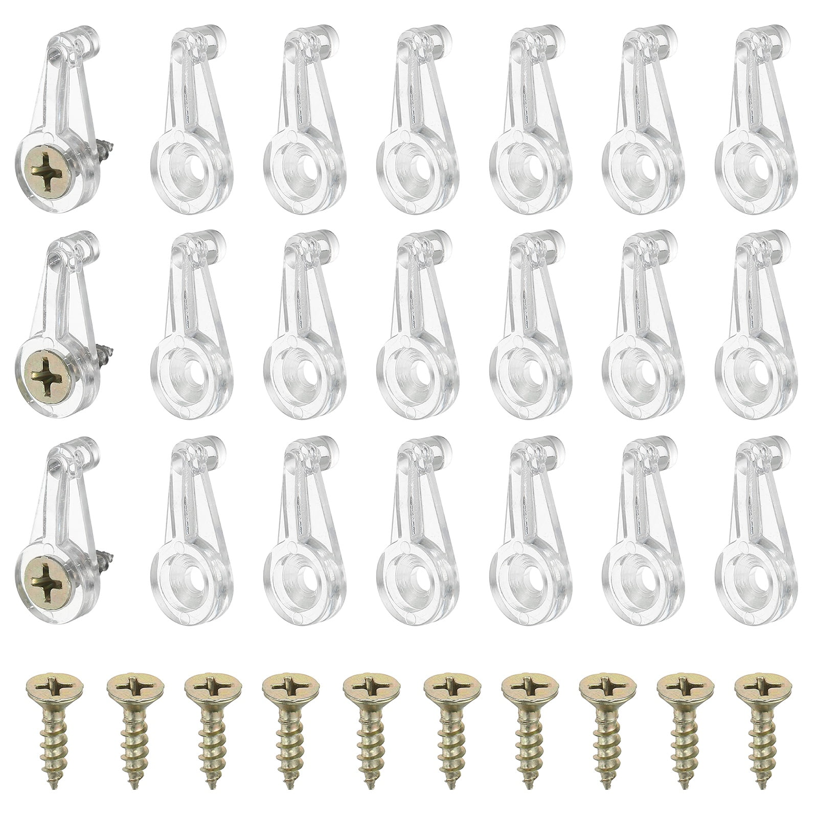 Uxcell Glass Retainer Clips, 60 Pcs Cabinet Glass Clips Mirror Holder ...