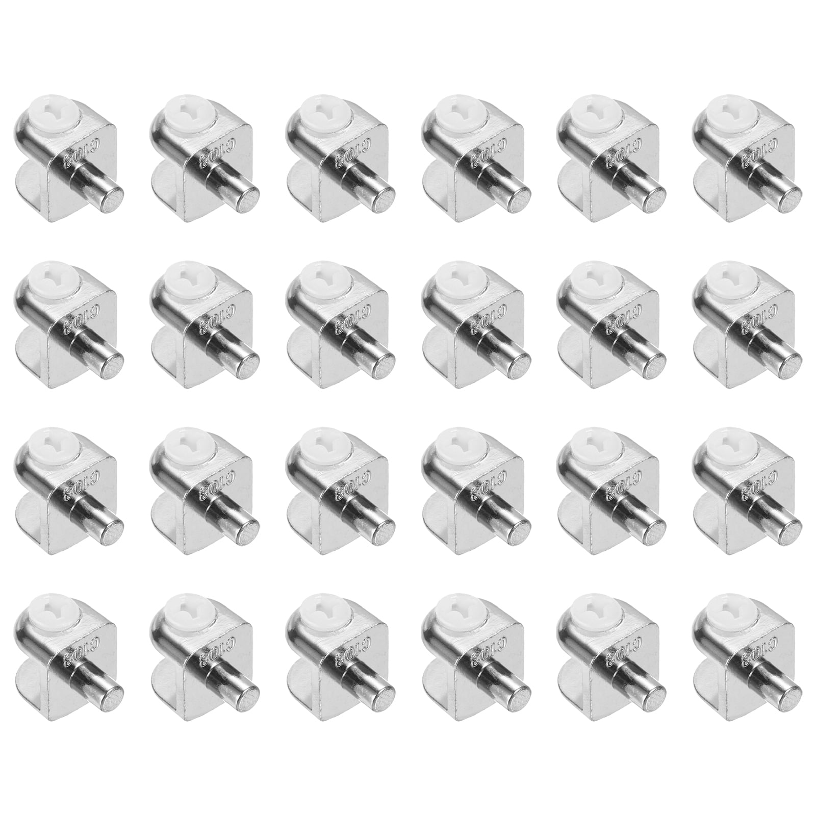 Uxcell Glass Shelf Bracket Pegs, 24Pack Adjustable Glass Clamps for 4 ...