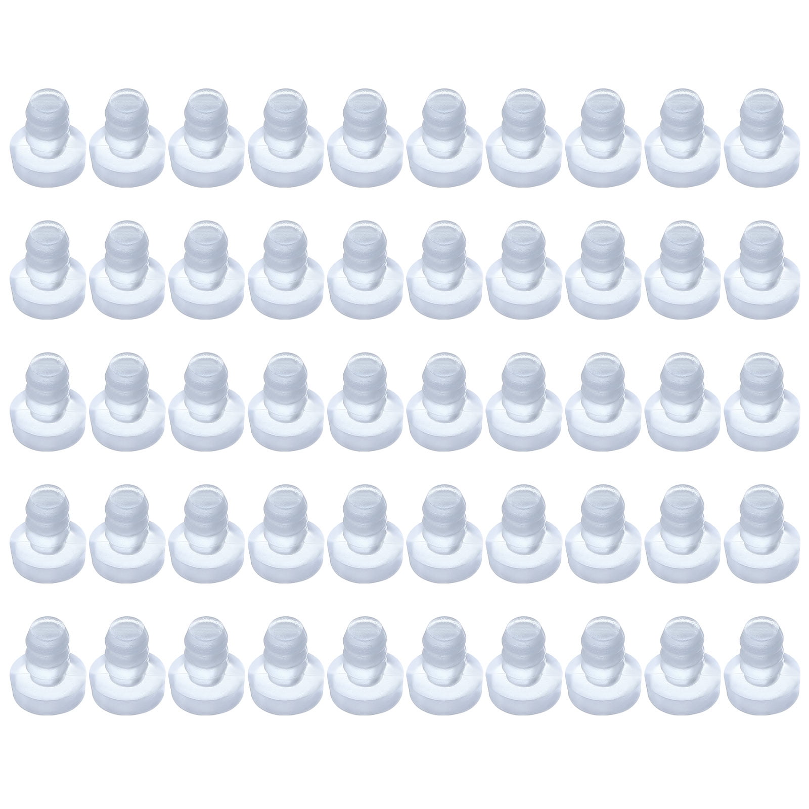 Uxcell Glass Table Top Bumpers, 50 Pcs 5mm Soft Stem Clear Rubber ...