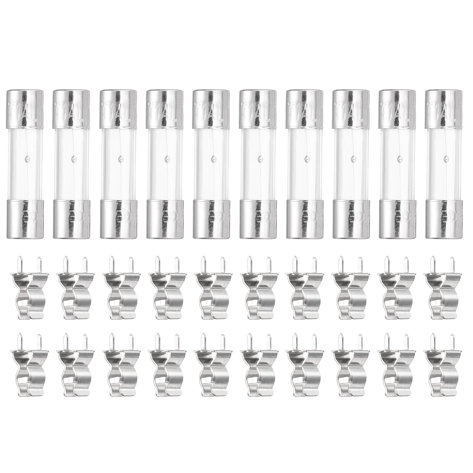 Uxcell Glass Tube Fuses, 5x20mm 1A 250V Slow Fast Blow Glass Cartridge Tube Fuse with 20pcs ...