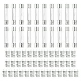 Uxcell Glass Tube Fuses, 6x30mm 10A 250V Slow Fast Blow Glass Cartridge ...