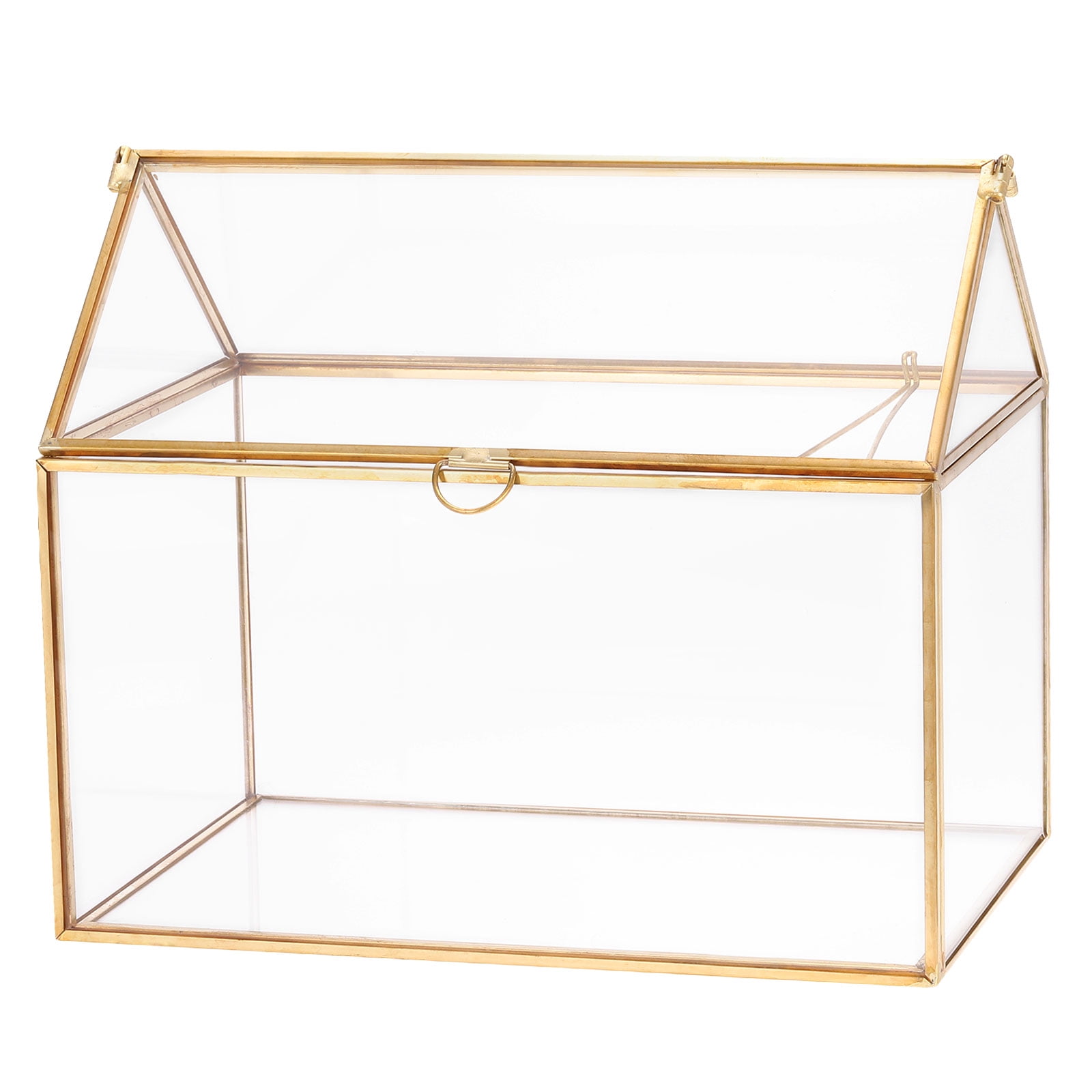 Uxcell Glass Wedding Card Box with Lock, 9" Clear Card Box for ...