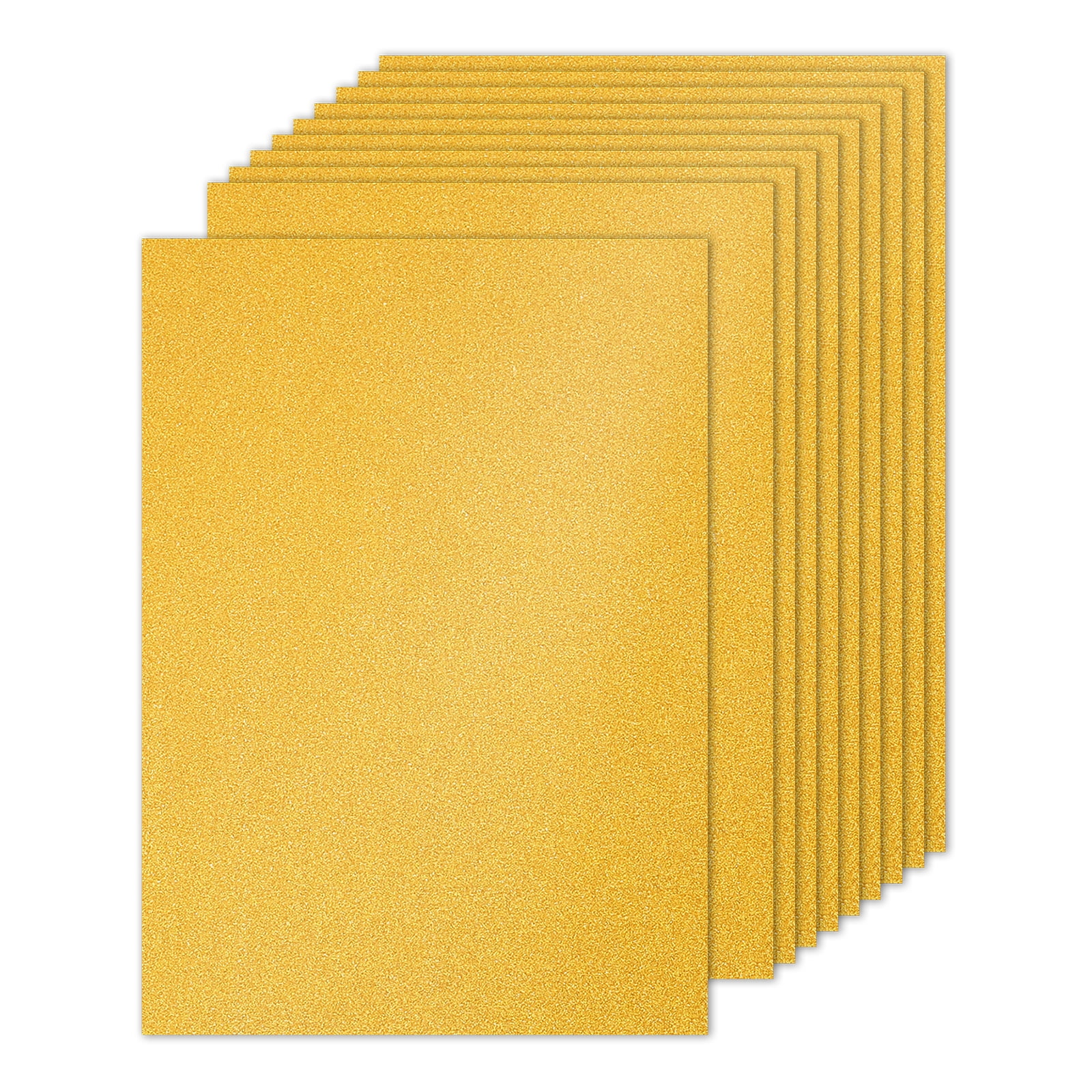 Uxcell Glitter Cardstock Paper, 250gsm Sparkly Paper 10 pack A4 Gold ...