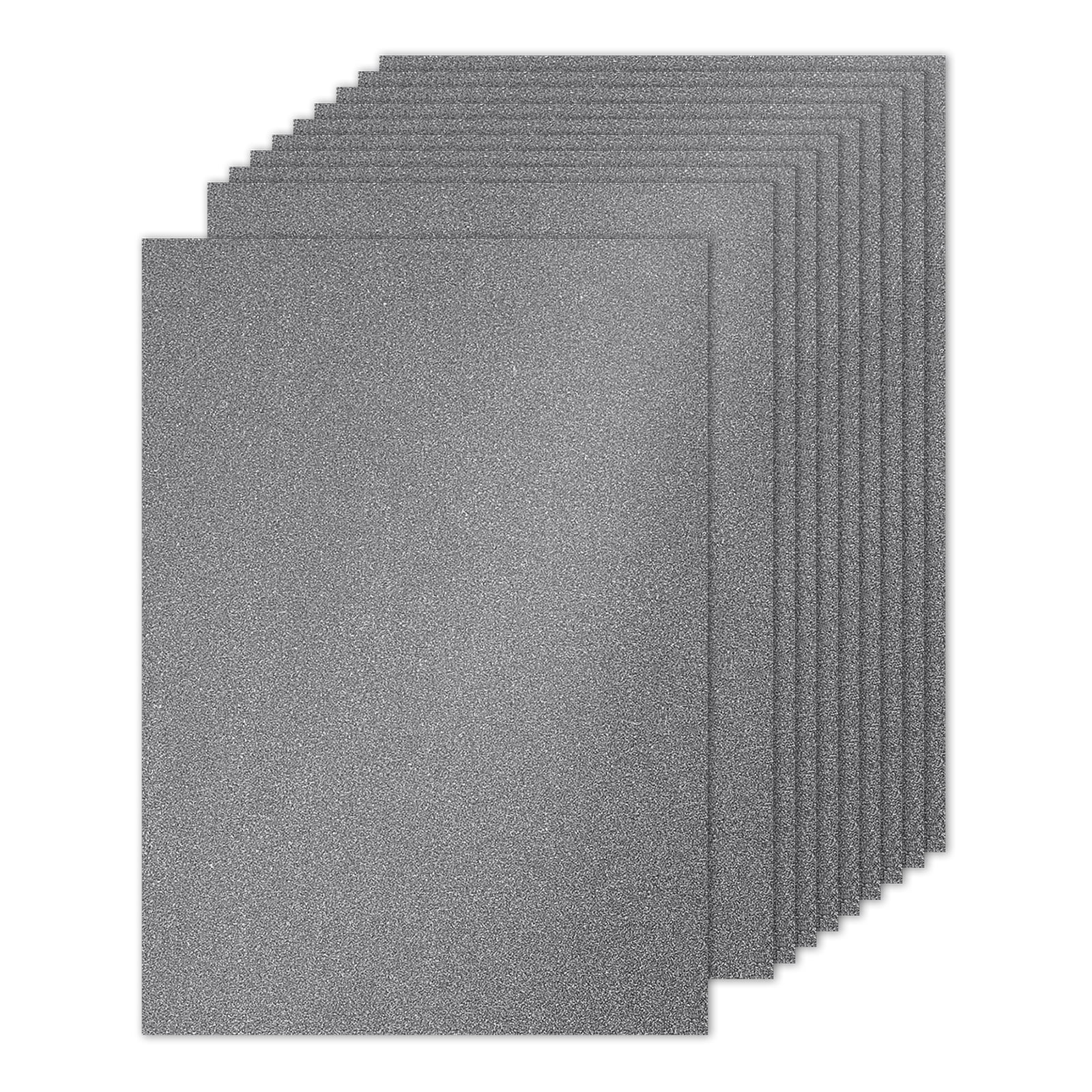 Uxcell Glitter Cardstock Paper, 250gsm Sparkly Paper 10 pack A4 Grey ...