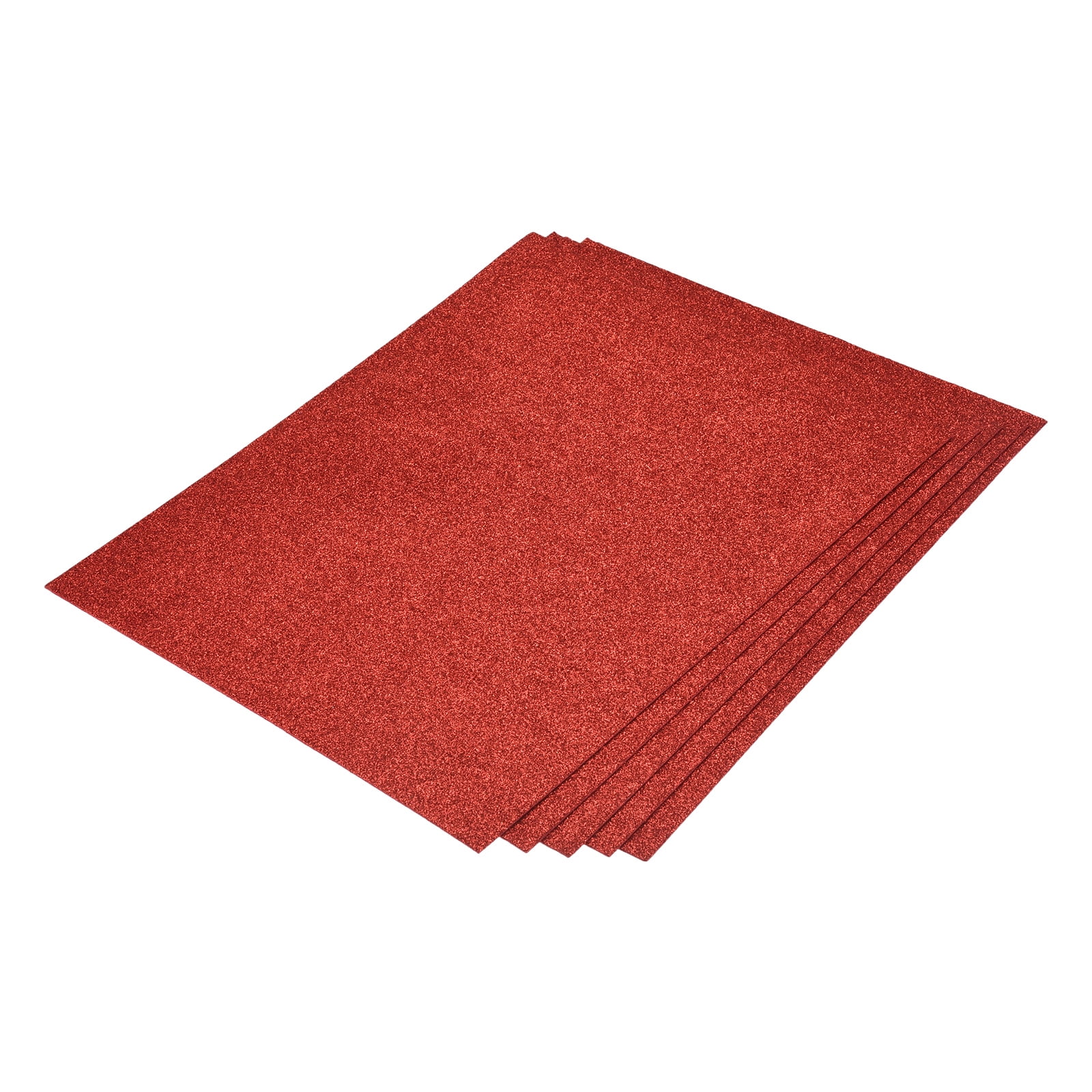 Uxcell Glitter EVA Foam Sheets Red Self Adhesive Back 15.7 x 11.8 Inch ...