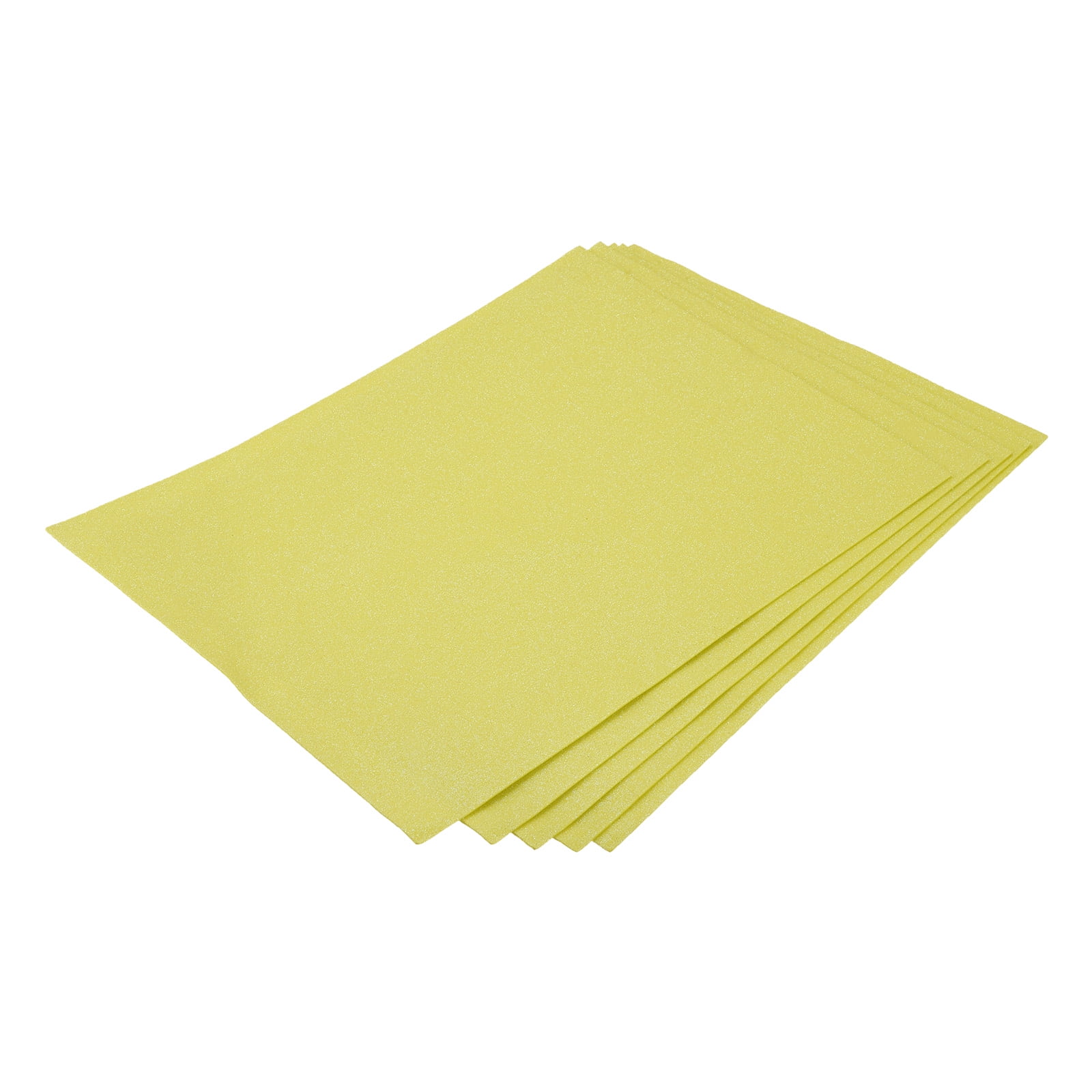 Uxcell Glitter EVA Foam Sheets Yellow Self Adhesive Back 15.7 x 11.8 ...