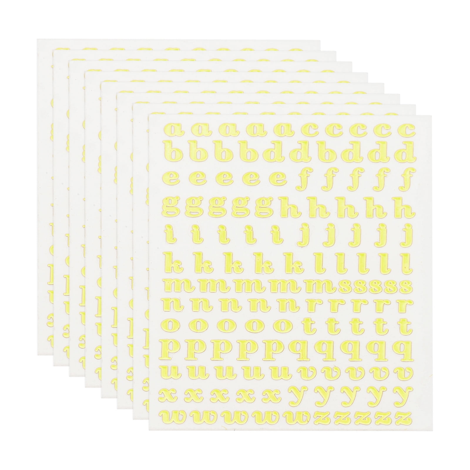 Uxcell Glitter Letters Sticker, 1040 Pcs 8 Sheets 0.12 Inch Self ...