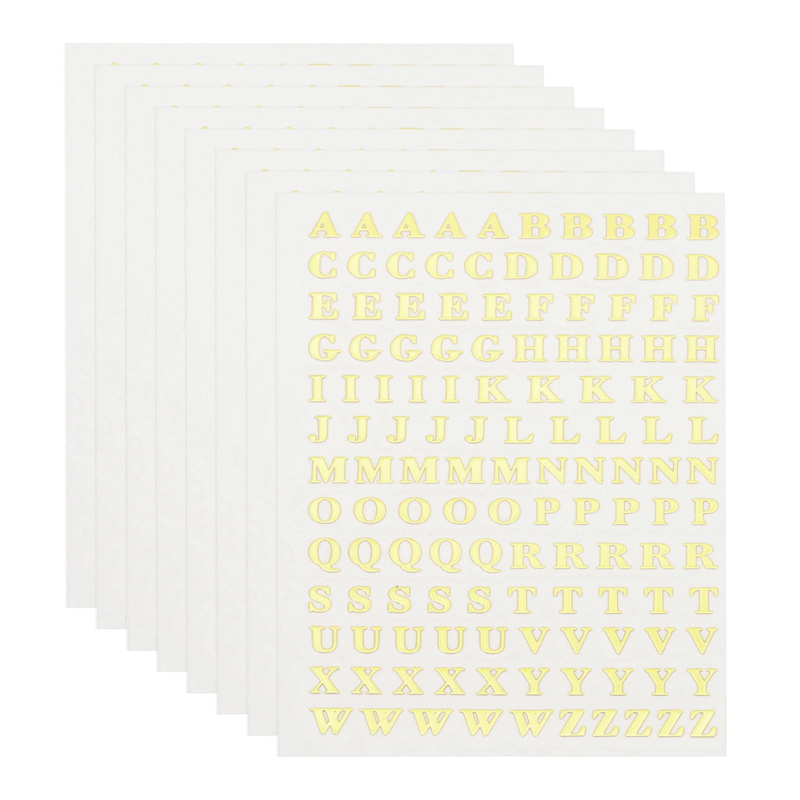 Uxcell Glitter Letters Sticker, 1040 Pcs 8 Sheets 0.12 Inch Self ...